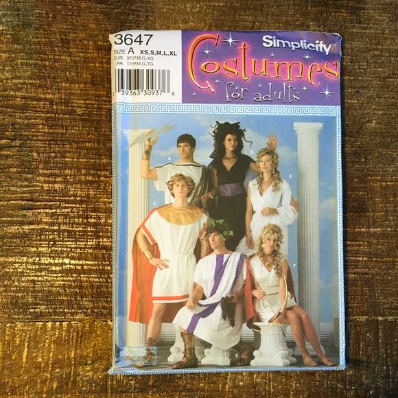 Simplicity | Office | Simplicity Sewing Pattern 3647 Adult Costume ...